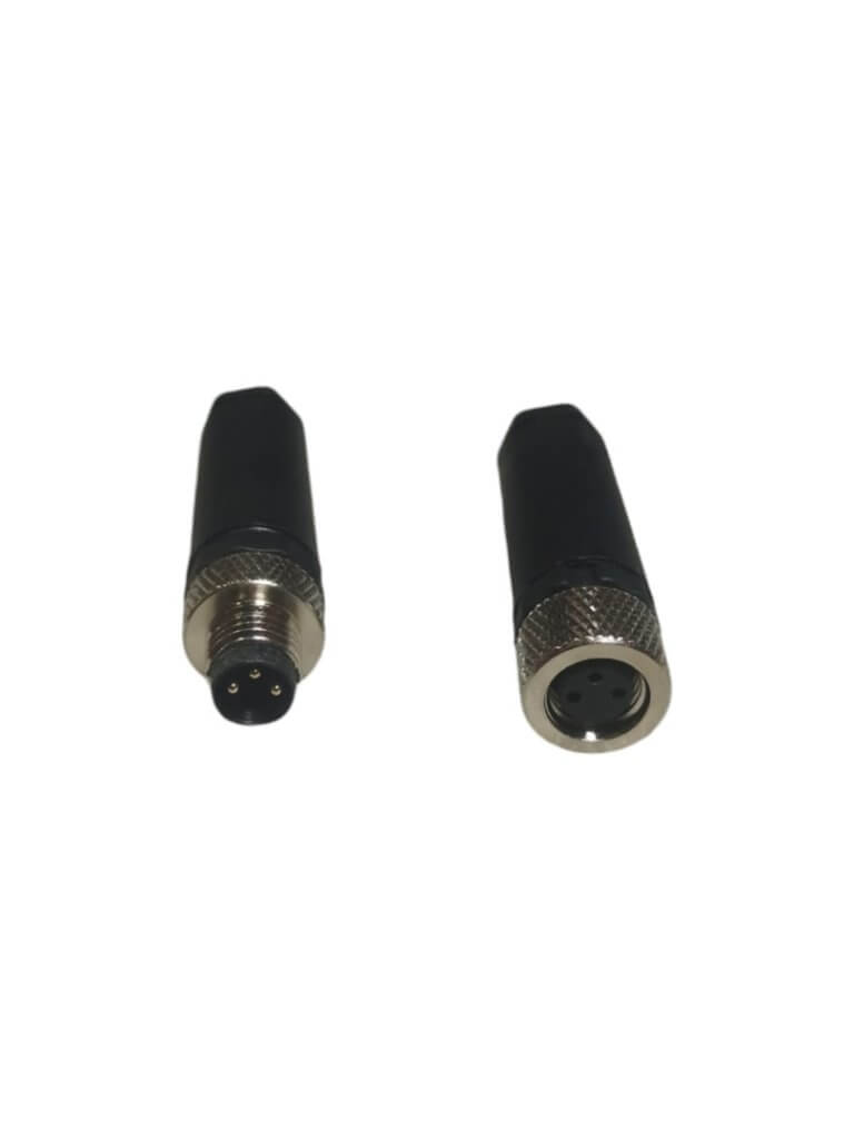 CONECTOR M5 DE 3 PINES MACHO Y HEMBRA – ACOI SAS